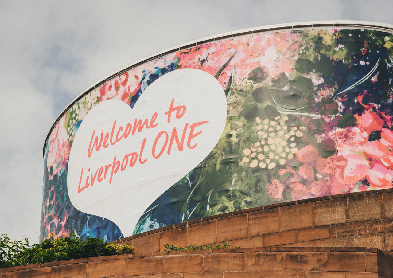 Creating Joyful Abstract Floral Murals: Liverpool ONE | Jessica Slack