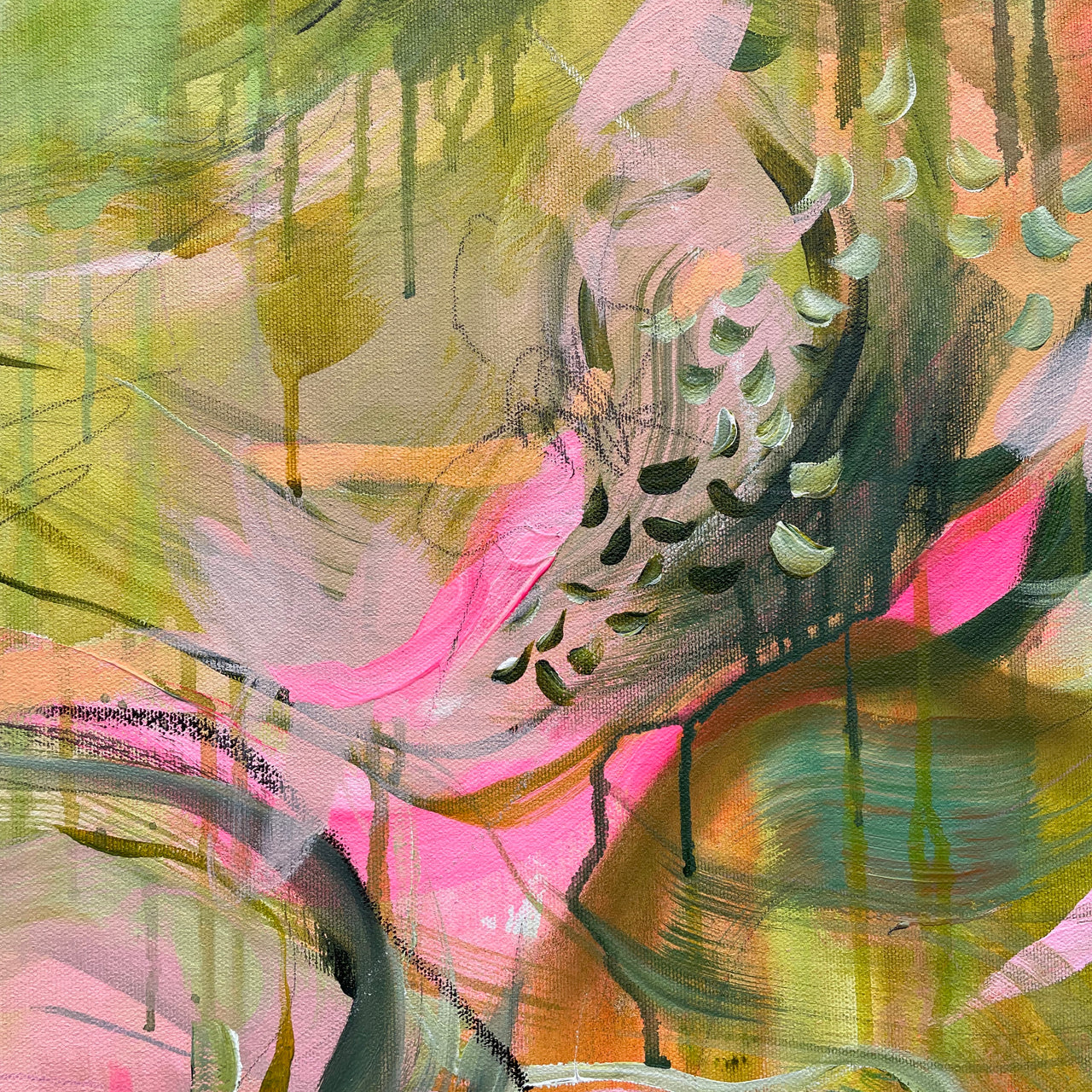 Iridescent Glimmer: Original Abstract Painting | Jessica Slack