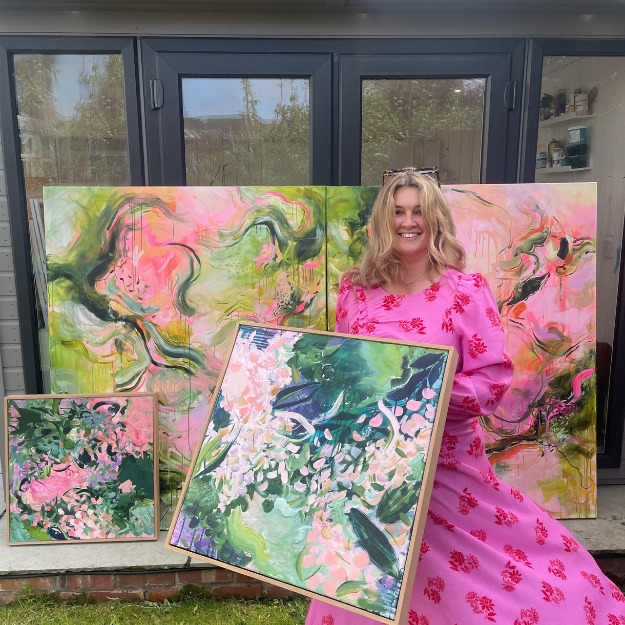 Iridescent Glimmer: Original Abstract Painting | Jessica Slack