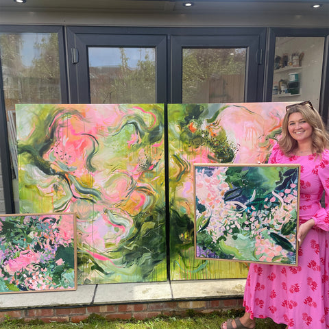 Iridescent Glimmer: Original Abstract Painting | Jessica Slack
