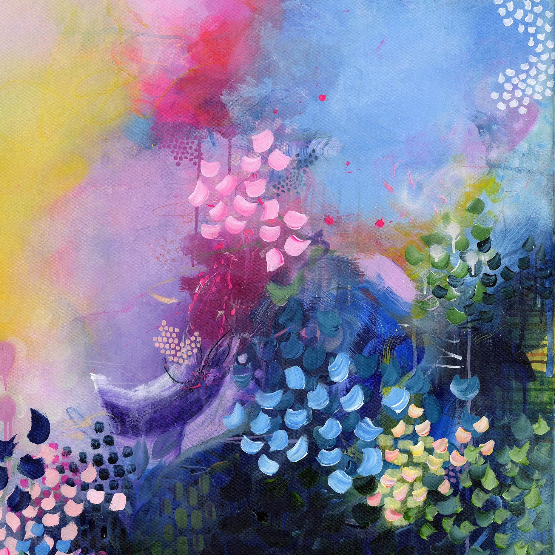 Midnight Wonder: Original Abstract Painting | Jessica Slack