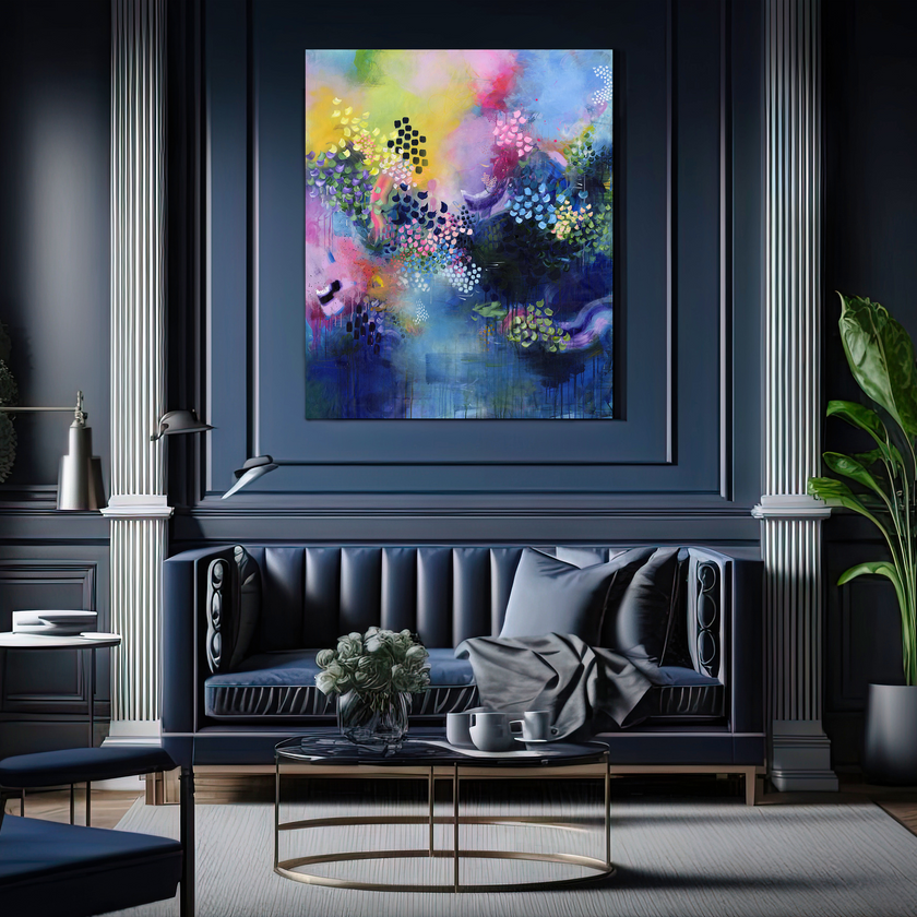 Midnight Wonder: Original Abstract Painting | Jessica Slack